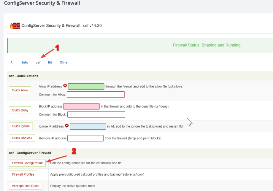DirectAdmin - Hướng dẫn loại bỏ thông báo trên CSF - How to - N Support